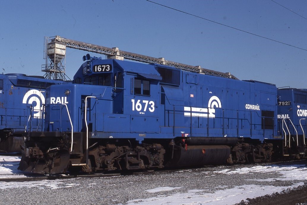 CONRAIL Railroad Train Locomotive CR 1673 CLEVELAND OH Original 1987 ...