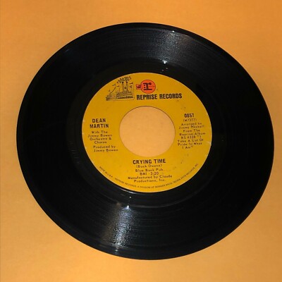 Dean Martin One Cup Of Happiness Crying Time 45 rpm Record Vinyl 7" Rat ...
