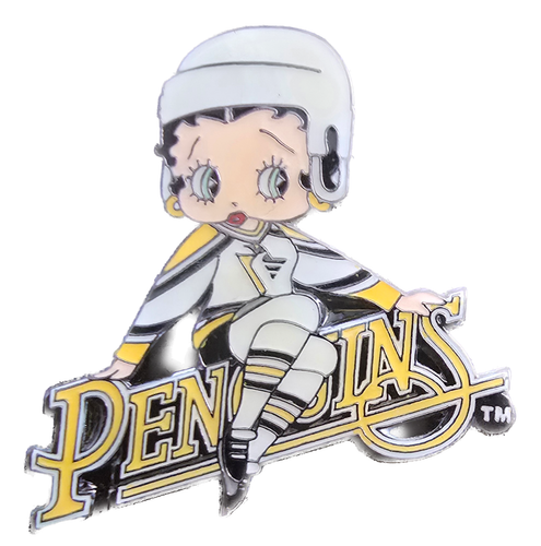 PITTSBURGH PENGUINS BETTY BOOP SCRIPT LOGO Lapel Pin | eBay