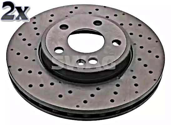 SWAG x2 pcs Brake Disc Front For MERCEDES Cla Gla C117 W117 W156 ...
