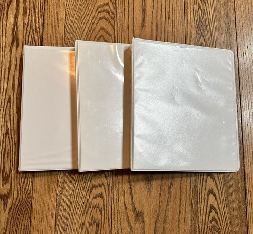 Lot of 3 White 1 inch 3 Ring White View Binders | eBay