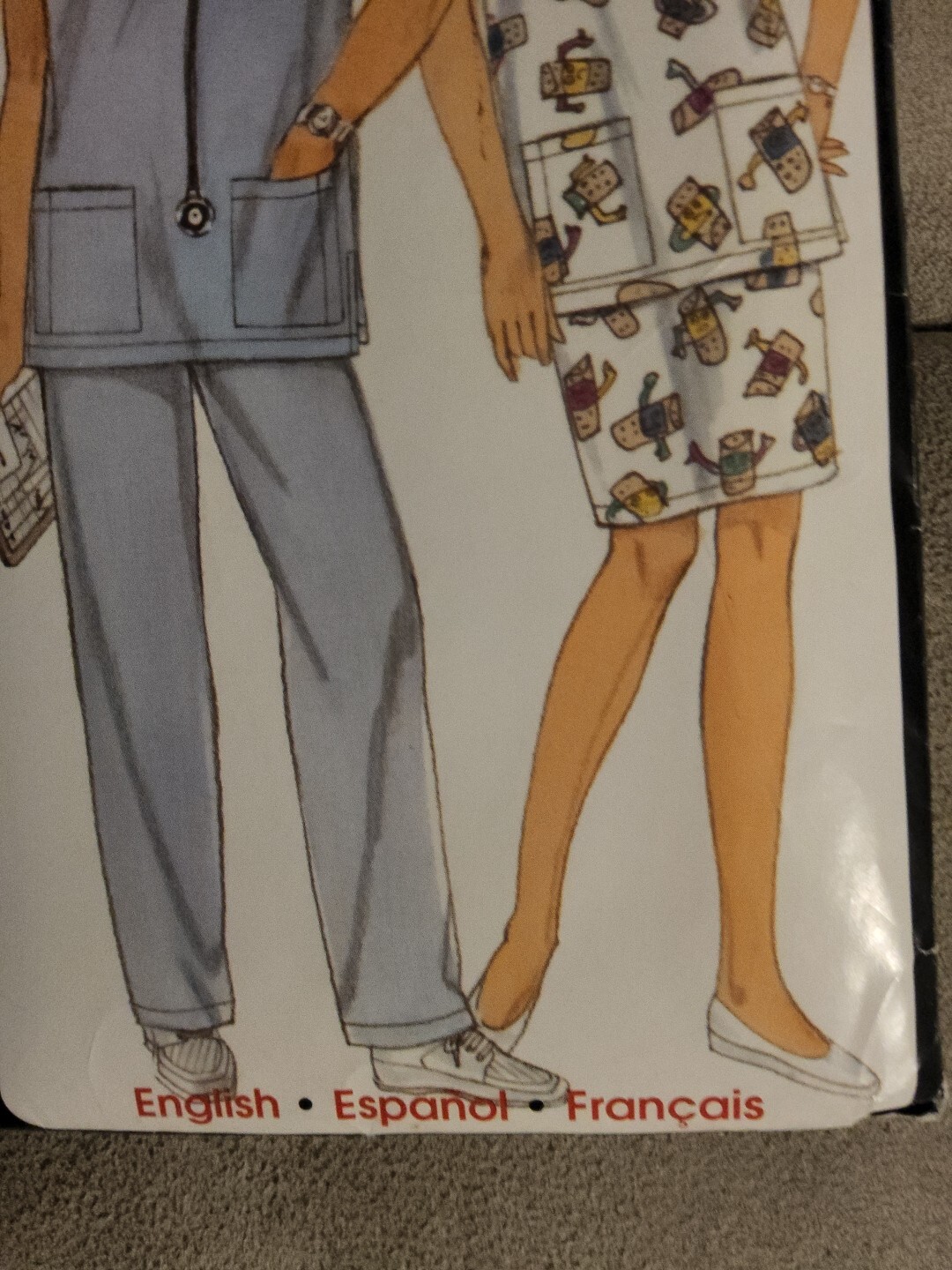 Simplicity Medical Scrubs Sewing Pattern 8730 Top Skirt Pants S M B34 ...