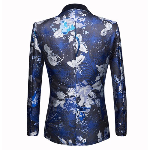 Men's Prom Floral Dress Jacket Suit-Blazer Coat Tuxedo Tops Party ...