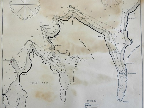 Manhasset Harbor Hempstead Little Neck Bay New York 1901 Eldridge map ...