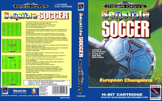 SEGA Mega Drive Game Sensible Soccer European Champions Boxed for sale ...