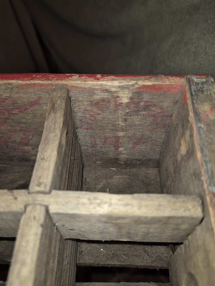 Vintage Coca-Cola Coke Red Wooden 24 Bottle Crate 1971 Chattanooga TN ...