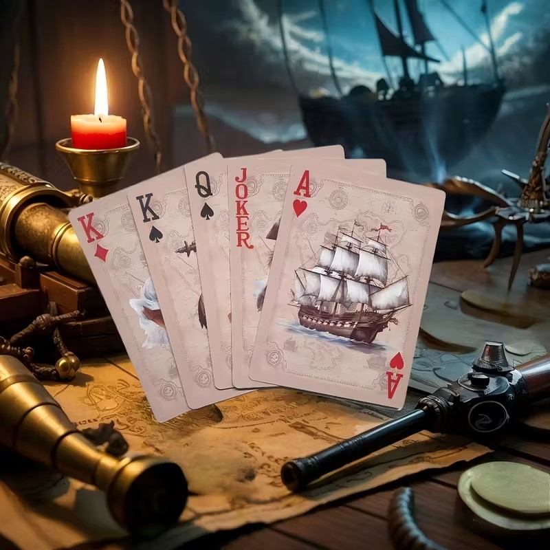 Vintage Pirate Ship Playing Cards – 54-Card Deck - Pirate-Inspired ...