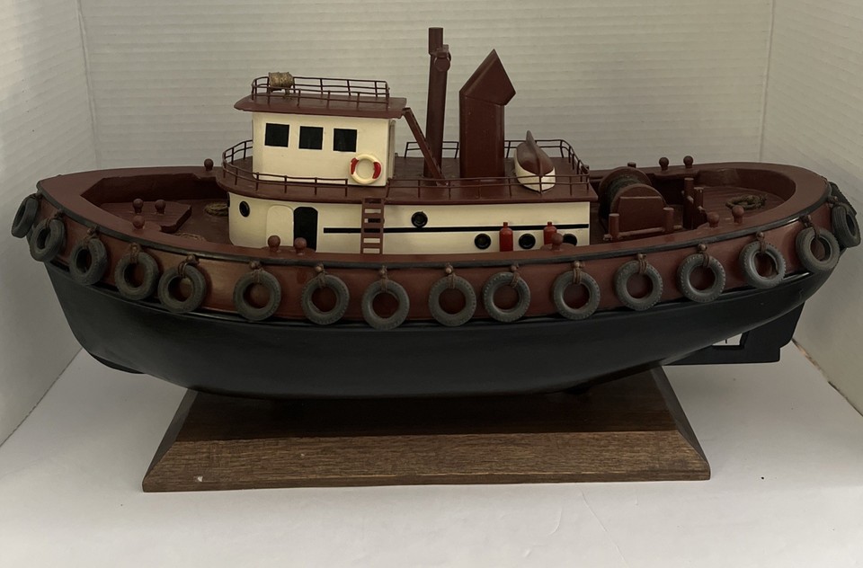 Tug Boat, Wood Model, Detailed, 18 Inches Vintage | eBay