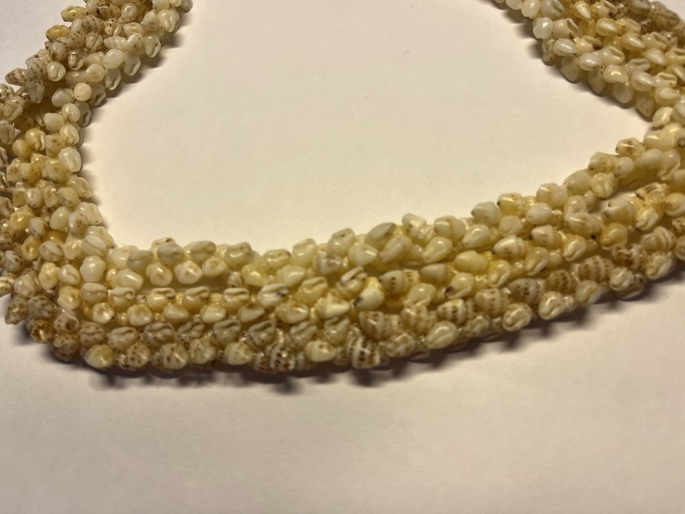 Hawaiian 🌺 Vintage Ni’ihau Momi Pikake Shell Lei Bracelet & Earrings | eBay