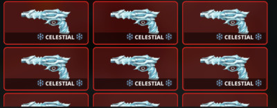 ROBLOX Murderers VS Sheriffs Duels (MVSD) : Frosted Celestial Gun | eBay