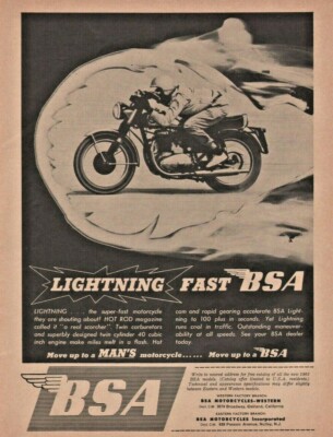 1965 BSA Lightning - Vintage Motorcycle Ad | eBay