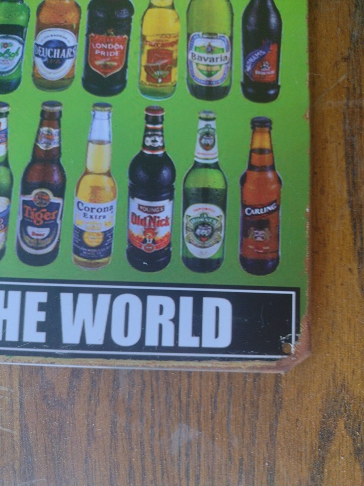 Tin Beer Sign Beers Of The World 11³/⁴ X 8 | eBay