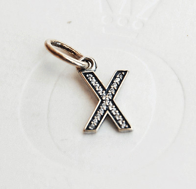 Genuine Pandora Dangle Charm "Letter X" - 791336CZ | eBay