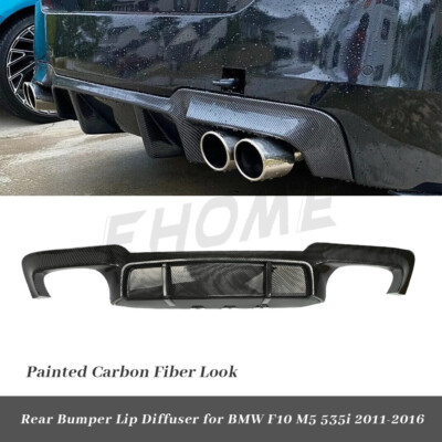 Carbon Fiber Rear Bumper Lip Diffuser for BMW F10 5 Series 535i M Sport ...
