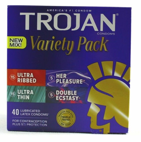 Trojan Variety Pack Male Condom 40 Count for sale online | eBay