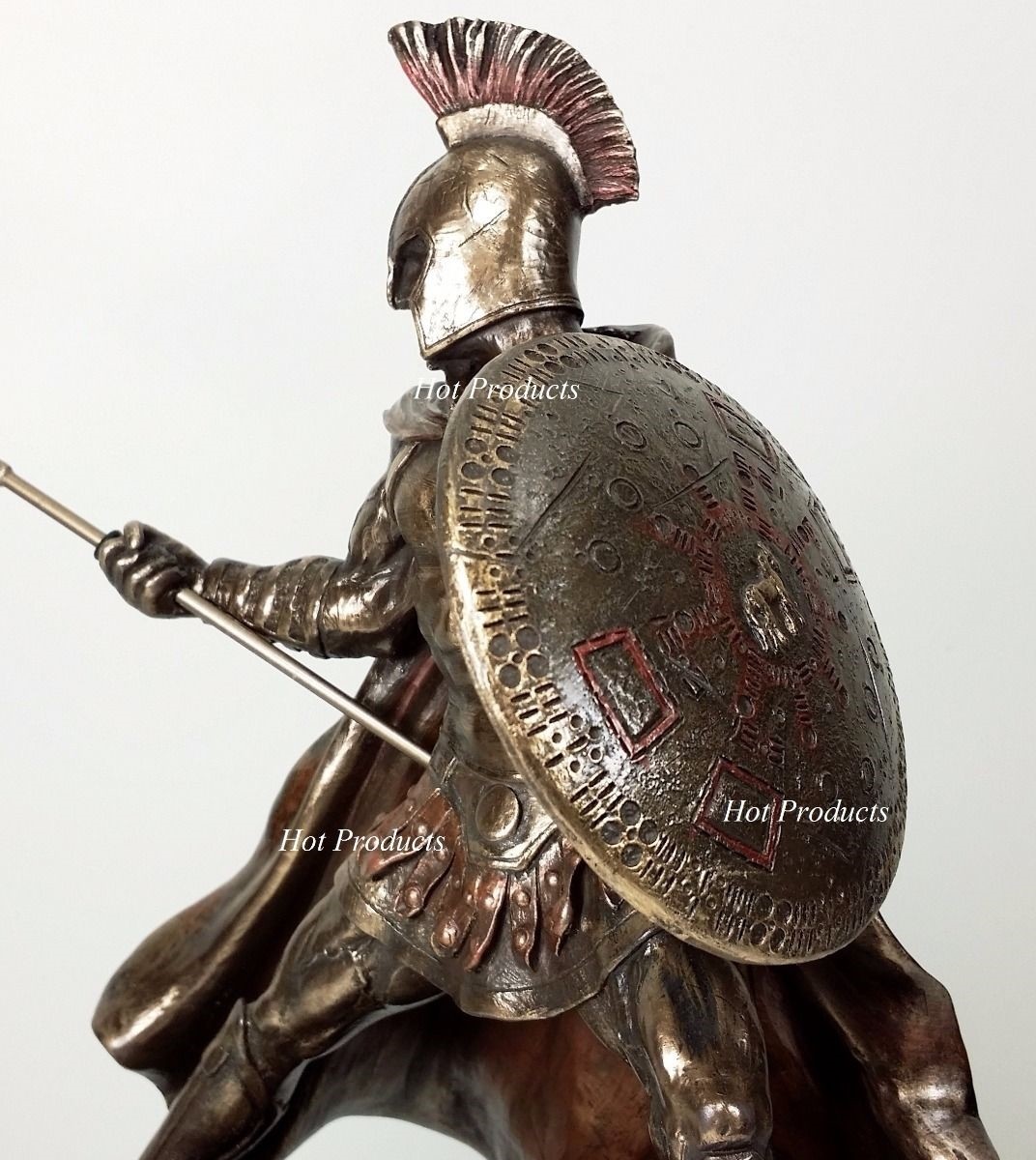 9.5" Hector of Troy Spear & Shield GREEK MYTHOLOGY Sculpture Statue ...
