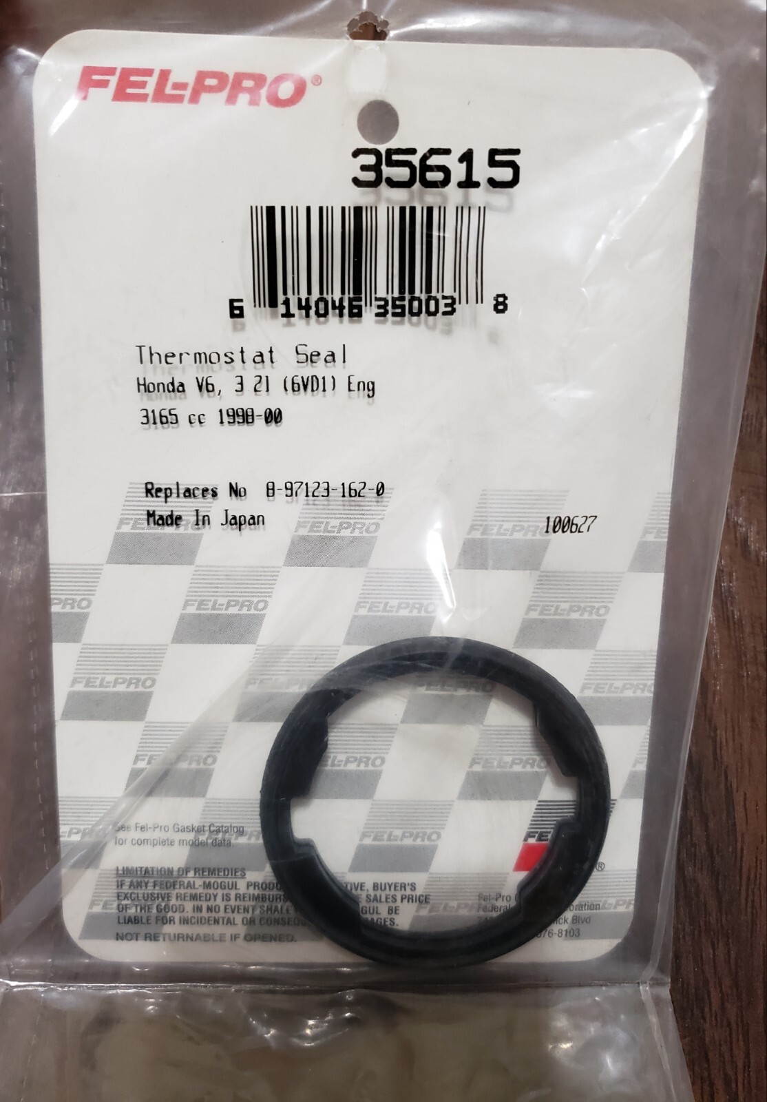 Engine Coolant Thermostat Seal Fel-Pro 35615 Honda Isuzu 3.2L Rodeo ...