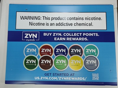5 x ZYN Large Gas Station Composite Signs 2 Sided Multiple Flavors 32 ...