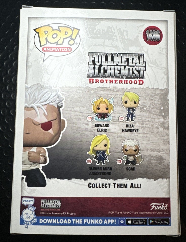 Fullmetal Alchemist: Brotherhood Scar GITD Funko Pop! #1486 W ...