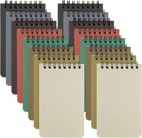 16 Pack Pocket Notebooks Mini Spiral Notebook Memo Pads 3x5 Small ...