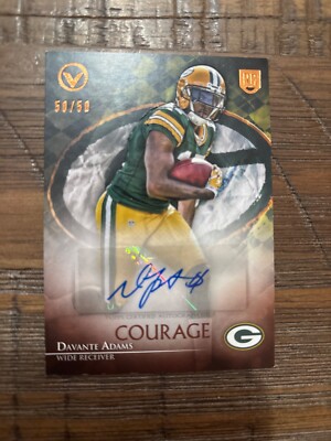 2014 Topps Valor Davante Adams Rookie Auto VA-DA Green Bay Packers New ...