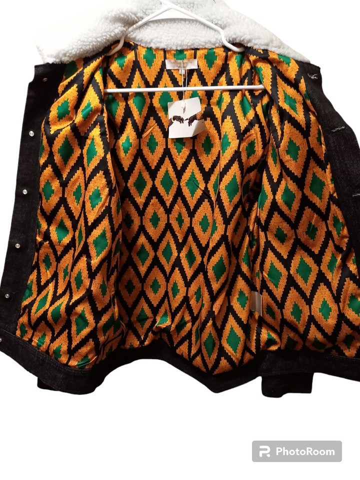 Rare African Brand Adu Clothing Jacket Kente Design Silk Lining Ghana ...