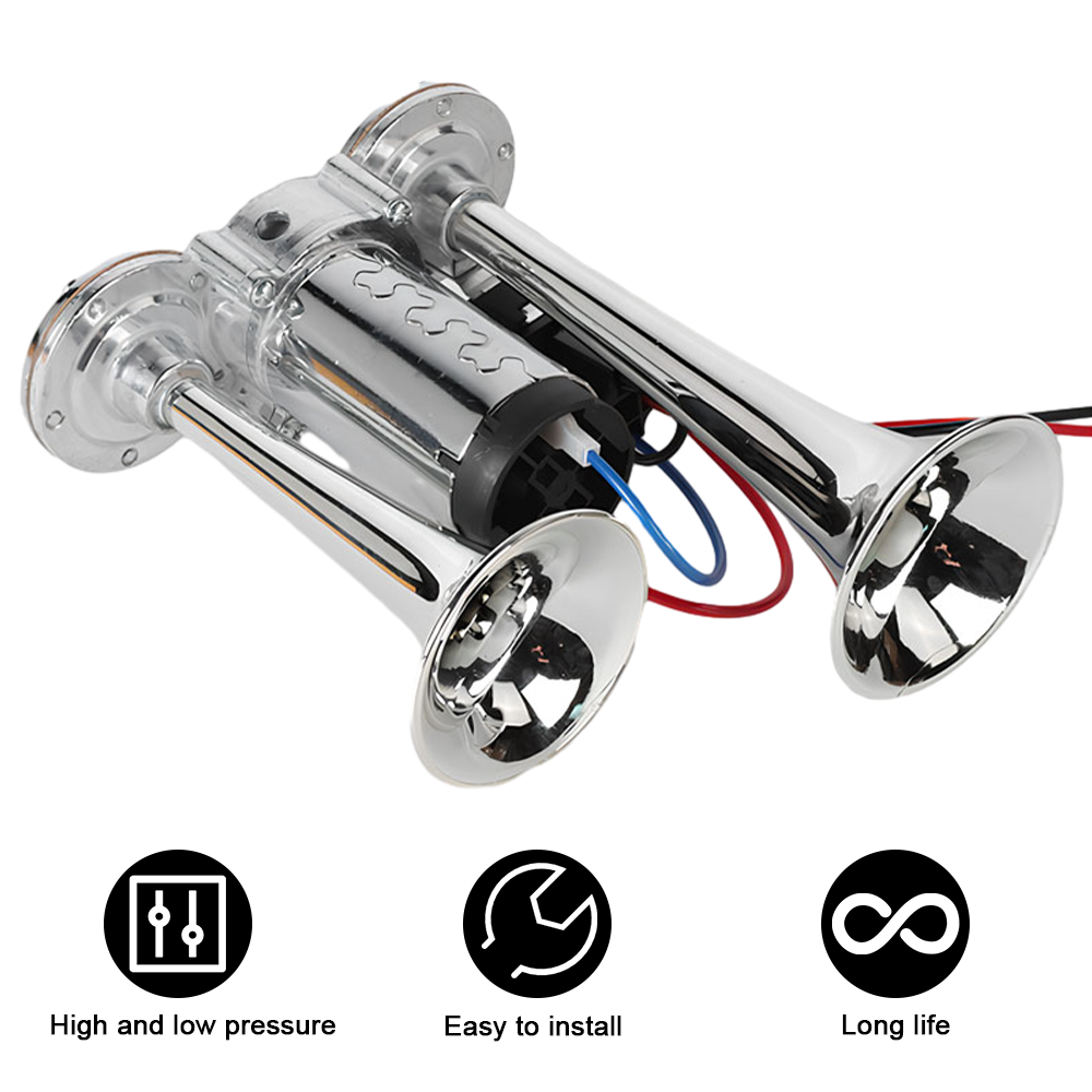 600DB 12V Electric Trains Horns Air Train Horn Kit for Truck Car Super ...