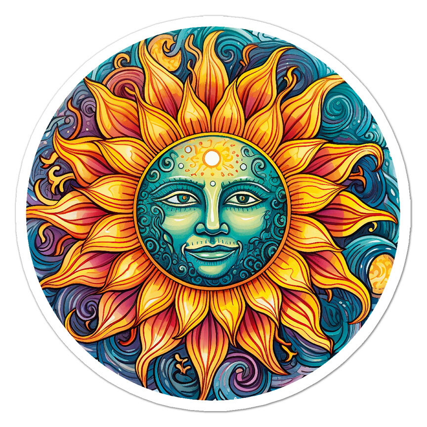 Celestial Sun, Vinyl Decal Sticker, Indoor Outdoor, 3 Sizes, #9705 | eBay