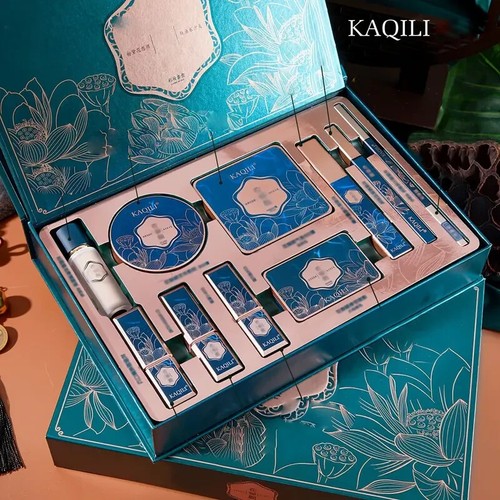 Beauty Makeup 10 Piece Gift Set Blue Starter Kit | eBay