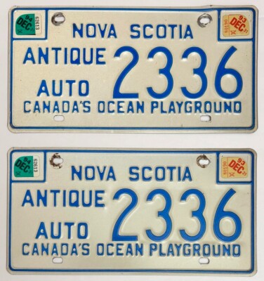Nova Scotia 1994 ANTIQUE AUTO CANADA'S OCEAN PLAYGROUND License Plate ...