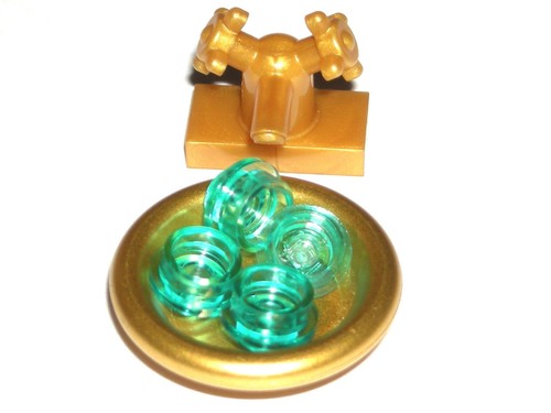 LEGO Gold Minifig Sink Faucet Basin Water Minifigure Kitchen/Bathroom ...