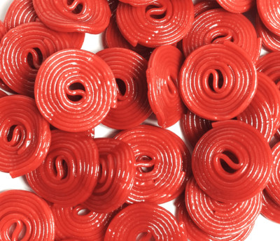 Red Strawberry Liquorice Wheels 200g to 5kg Retro Candy | eBay UK