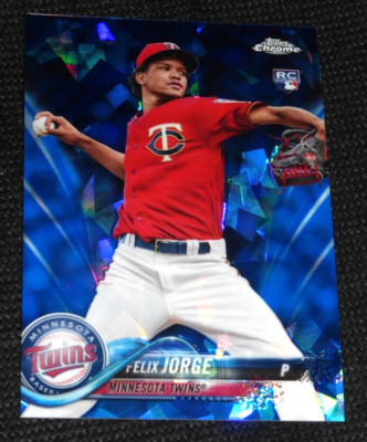 2018 Topps Chrome Blue Sapphire Ice Refractor~Rookie RC Felix Jorge ...