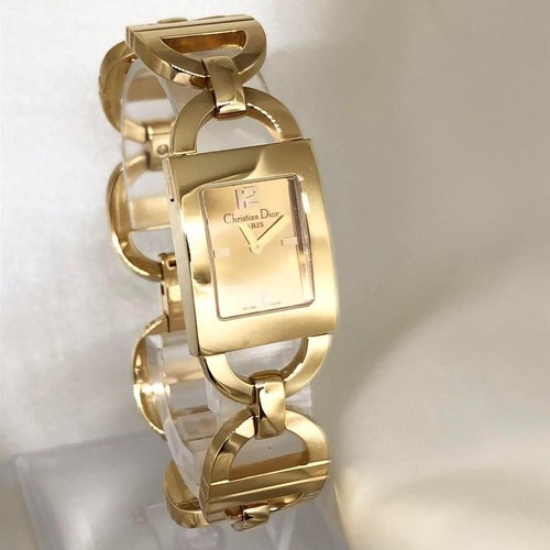 Christian Dior Maris Square Quartz Watch Dial Gold Christian Dior,16558 ...