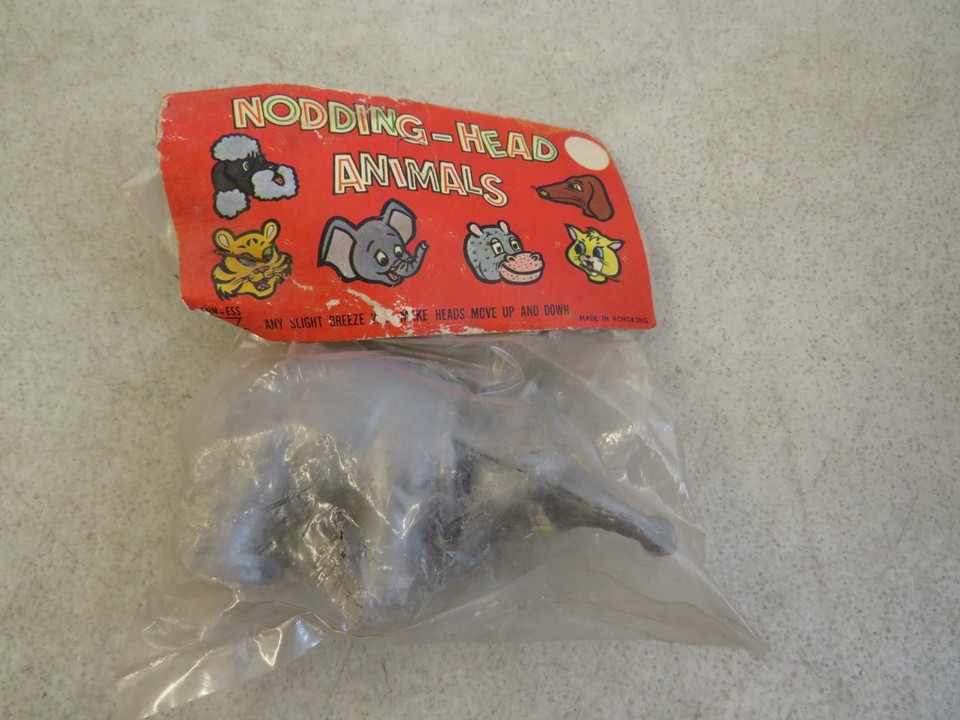 Nodding Head Animals Elephant Circus Novelty 3" Toy Figure Hong Kong ...
