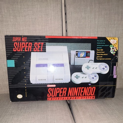 Nintendo Super NES Super Set w/ Super Mario World & Matching Serial ...
