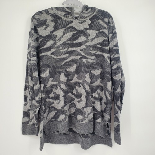 Eight Eight Eight Large Pullover Hoodie Lightweight Gray Textured Long ...