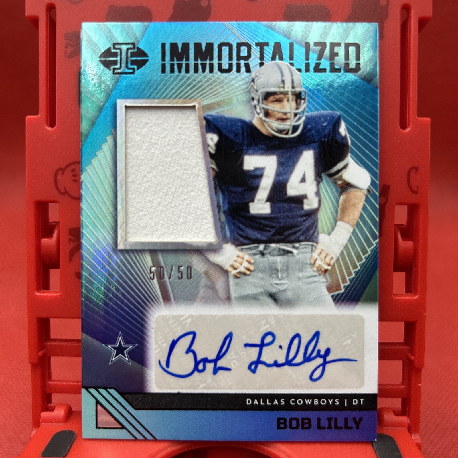 Bob Lilly 2023 Panini Illusions Immortalized Jersey Patch Auto 50/50 ...
