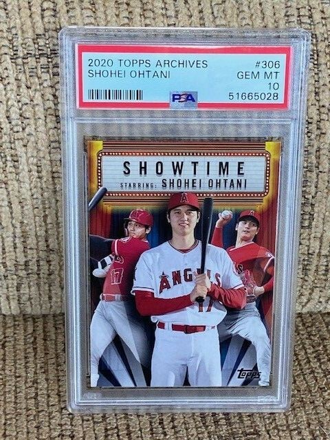 2020 Topps Archives Shohei Ohtani PSA 10 Showtime Card NEW CASE LOW POP ...