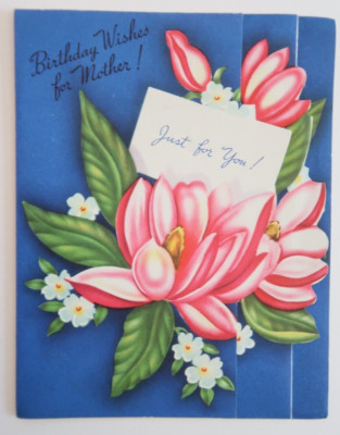 Birthday Wishes for Mother Just for You Hampton Art Flower Vintage ...