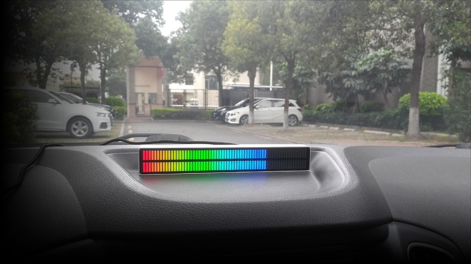 Dual Channel RGB LED Sound Level Meter Music Spectrum Visualizer Audio ...