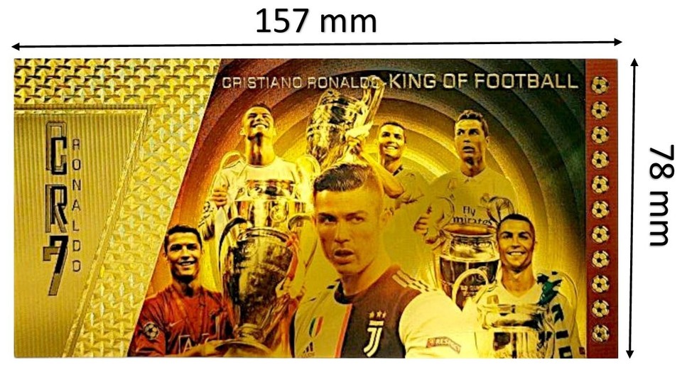 🏆 Cristiano Ronaldo CR7 Gold Collectible Banknote | King of Football ...
