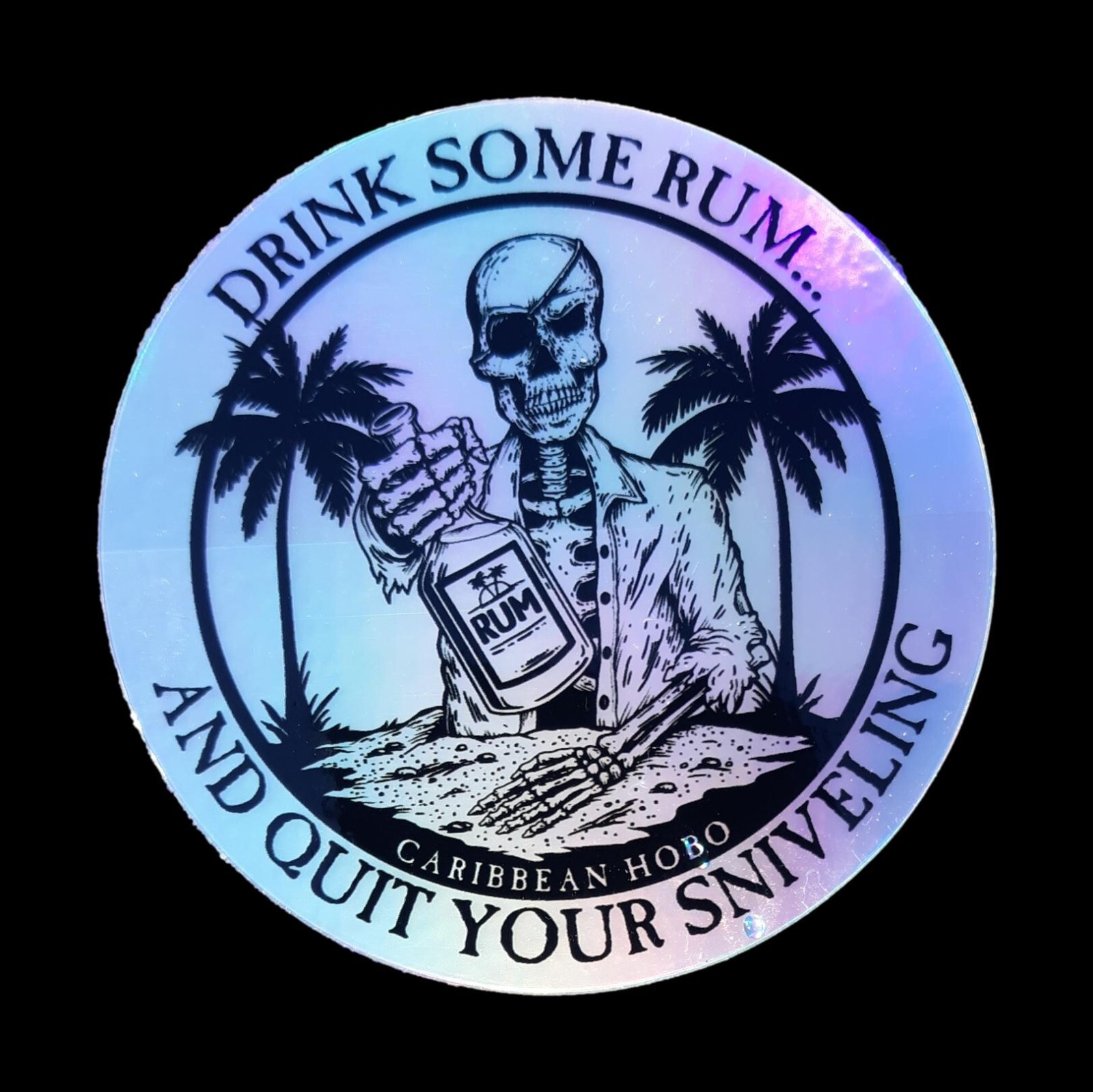 3" Caribbean Hobo Drink Rum Sticker decal Key West Havana island ...