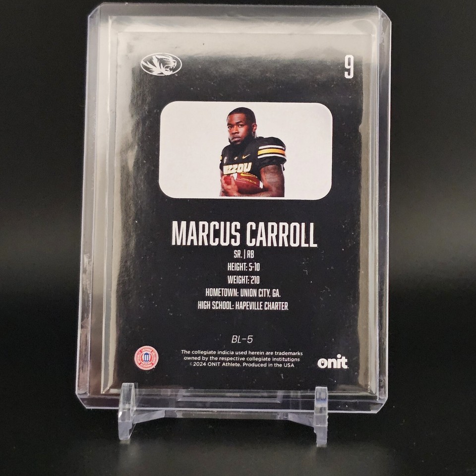 2024 ONIT Marcus Carroll #BL-5 - Rainbow Blackout Edition - Missouri ...