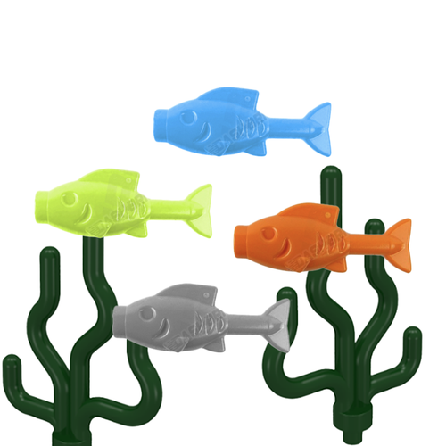 Genuine LEGO® - Fish Set (6 parts) [64648+30093] 4x Fish/2x Seaweed ...