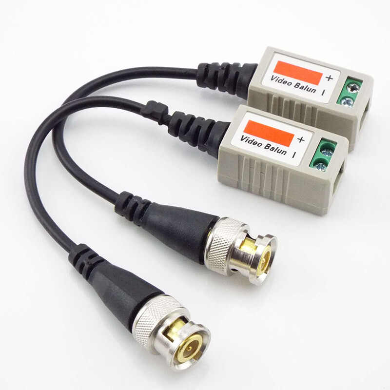 5/10Pair Passive Video Balun BNC Connector Adapter Coaxial Cable for ...