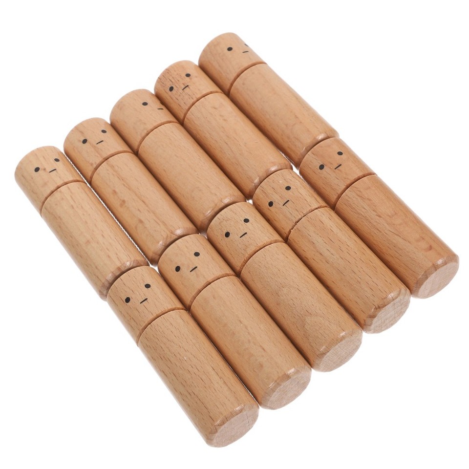 10 pezzi di bambole con pioli: bambole di legno vuote per progetti di ...