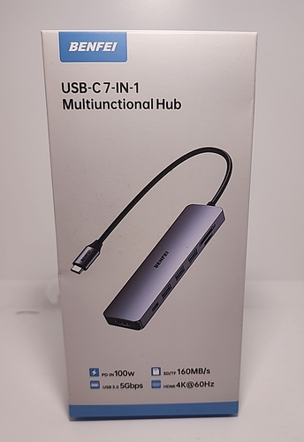 BENFEI USB C HUB 7 in 1 with HDMI 4K@60Hz Certified 100W PD In USB 3.0 ...