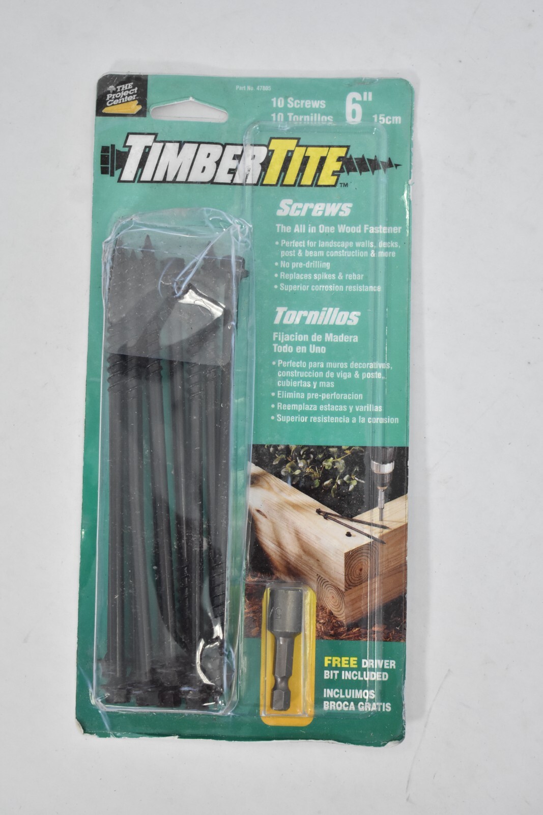 Hillman Timber Tite Wood Screws Black Ceramic 1/4" x 6" 10 Pack w ...