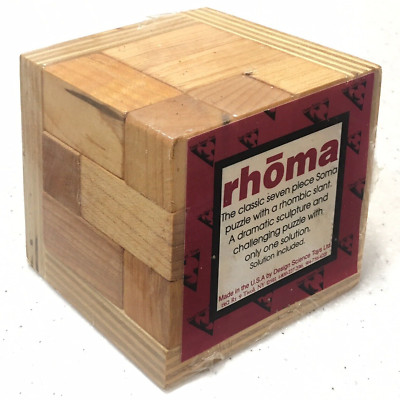 Rhoma Slanted Soma Cube Puzzle Toy Wood Sculpture Vintage Design ...